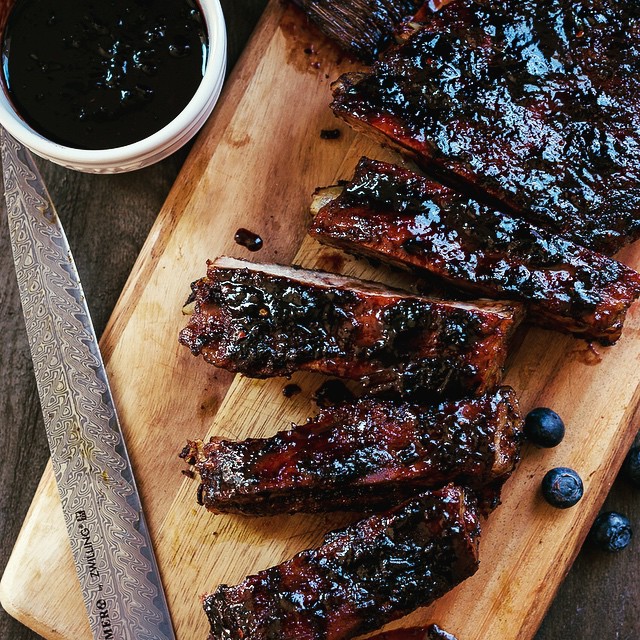 Spicy Baby Back Ribs With Blueberry Balsamic Barbecue Sauce Recipe ...