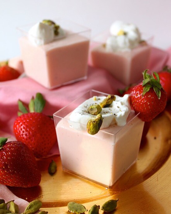 Strawberry And Rose Water Custard Recipe | The Feedfeed