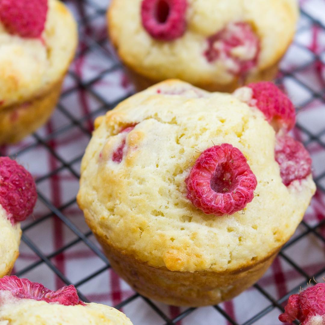 Fresh Raspberry Muffins Recipe | The Feedfeed
