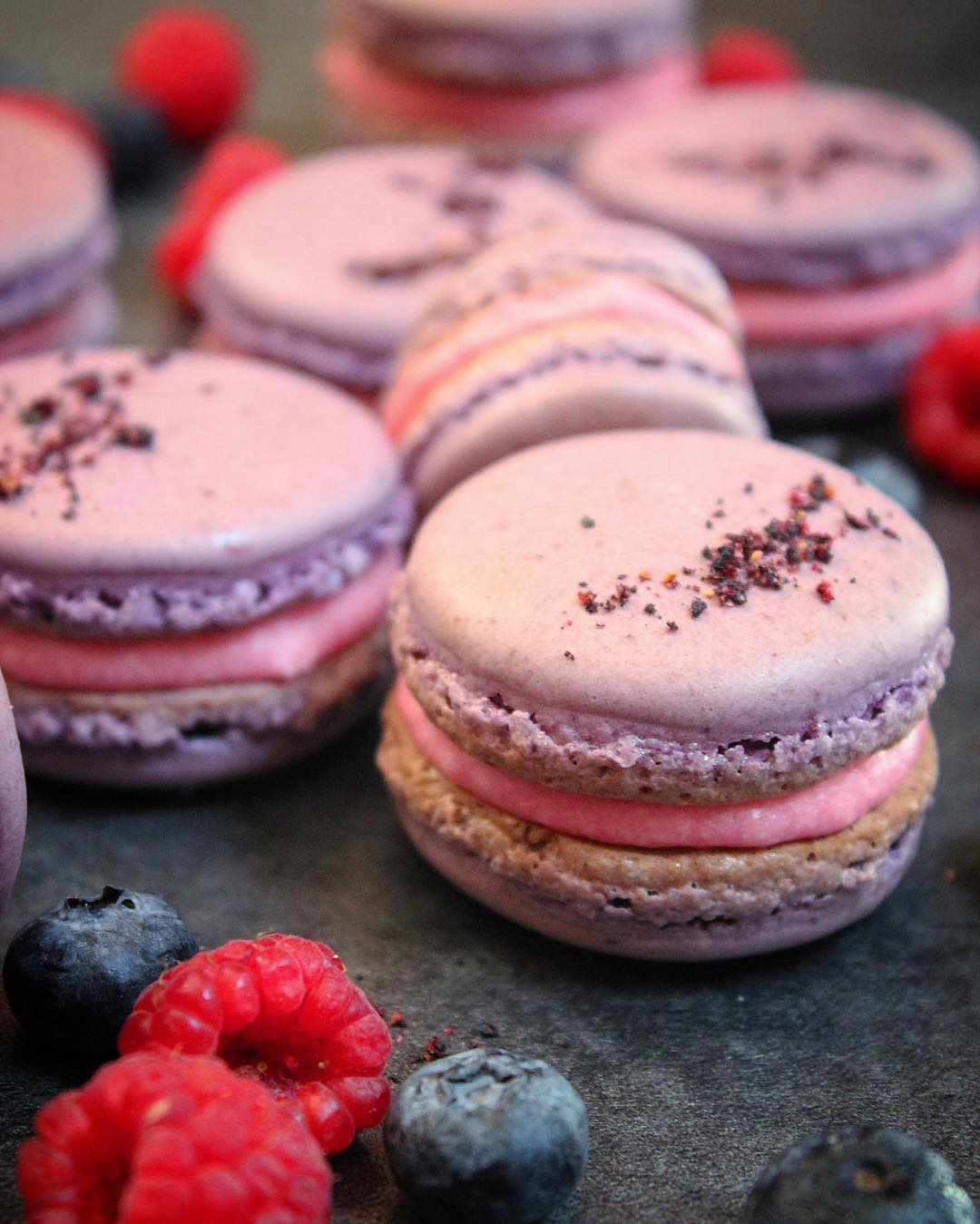 Berry Macarons With Hibiscus Buttercream Recipe | The Feedfeed