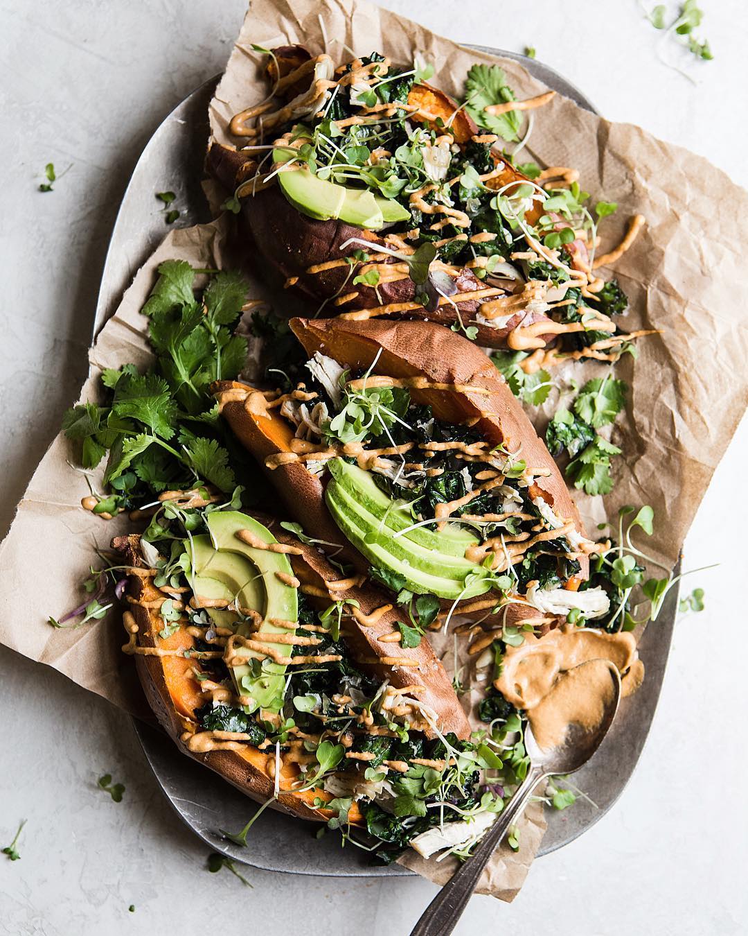 Loaded Sweet Potatoes Recipe | The Feedfeed