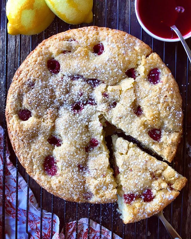 Olive Oil Lemon Raspberry Cake Recipe | The Feedfeed