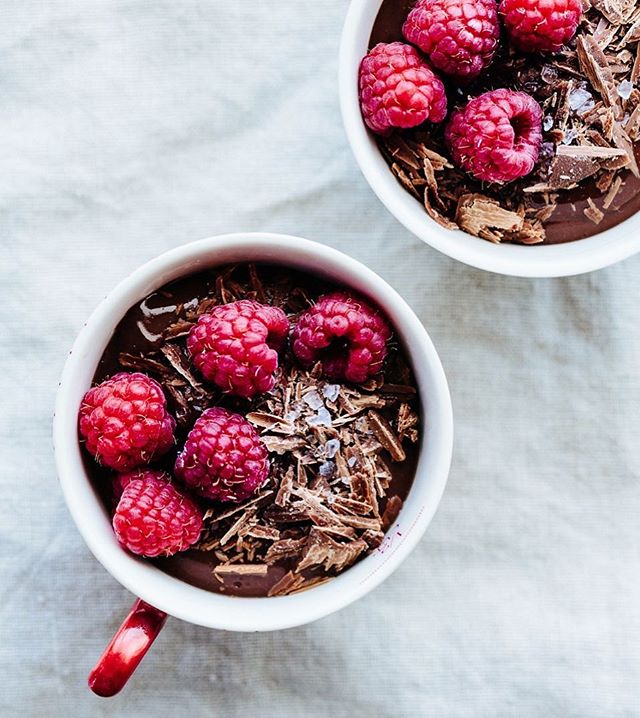 Chocolate Pudding with Raspberry Recipe | The Feedfeed