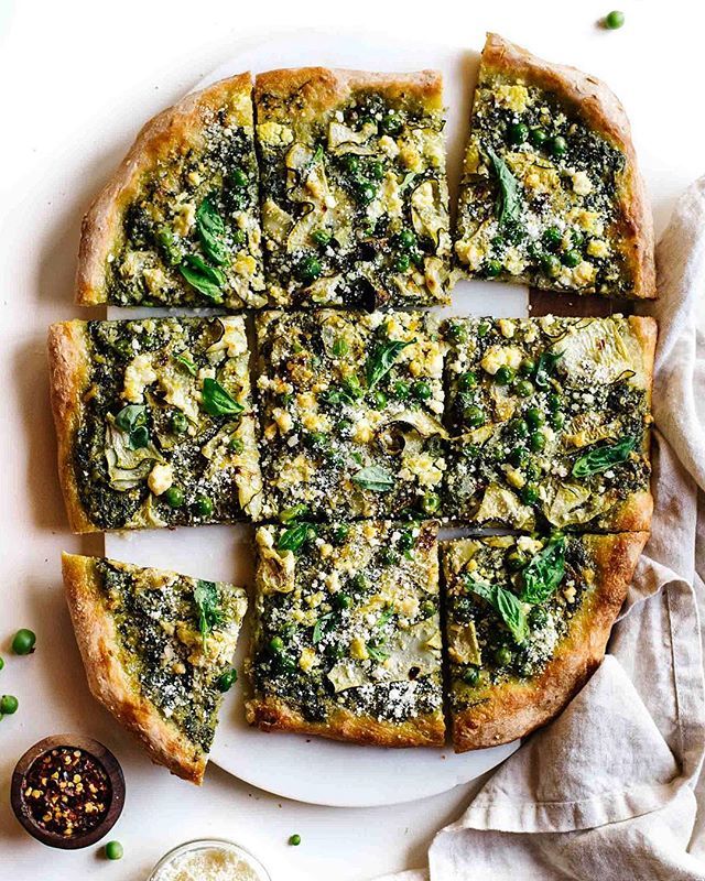 Feta and Pea Pesto Pizza Recipe | The Feedfeed