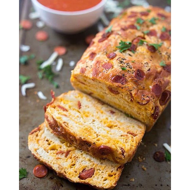 Cheesy Pepperoni Pizza Bread Recipe | The Feedfeed