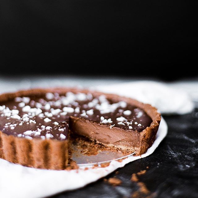 Salted Dark Chocolate Tart Recipe | The Feedfeed
