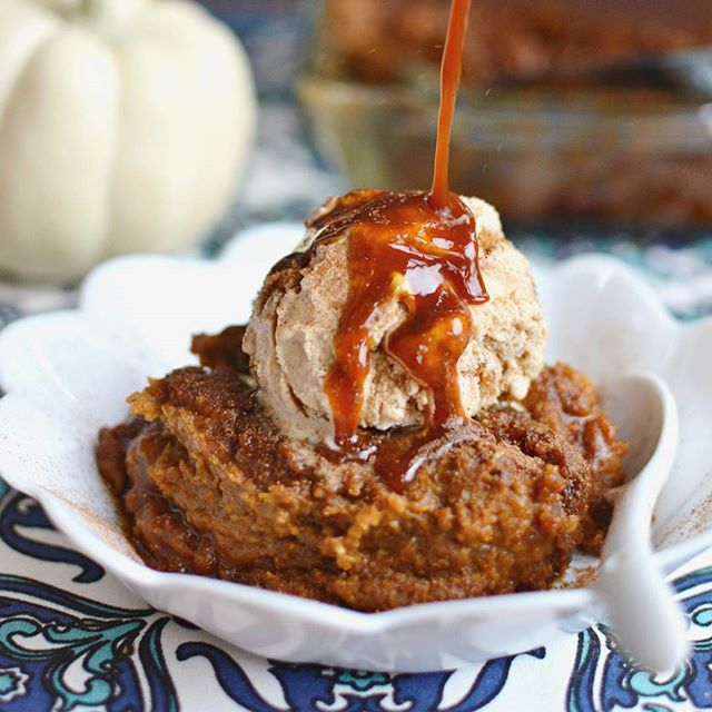Pumpkin Pudding Cake With Toffee Sauce Recipe | The Feedfeed
