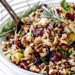 Cranberry Apple Pecan Wild Rice Pilaf Recipe | The Feedfeed