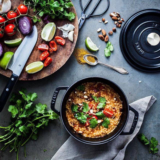 Pearl Barley Risotto With Cherry Tomatoes And Lime Recipe | The Feedfeed