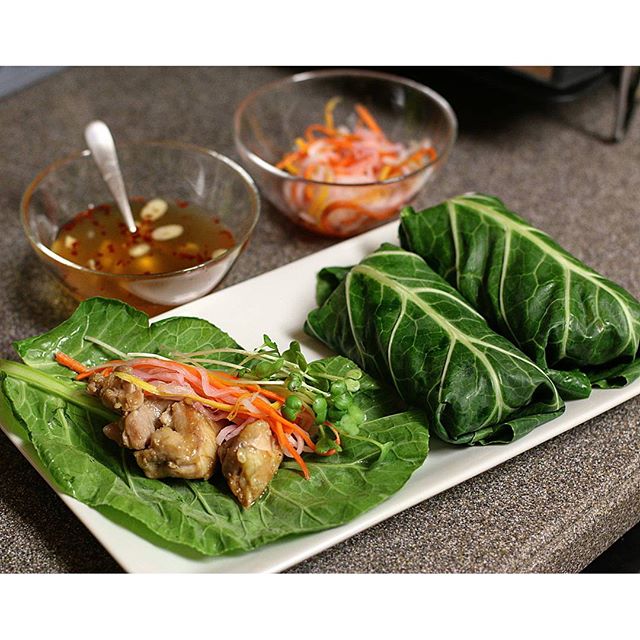 Banh Mi Collard Wrap With Pickled Vegetables, Mayonnaise & Jalapeno ...