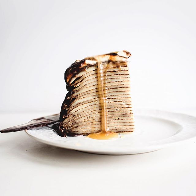 Dark Chocolate Caramel Crepe Cake Recipe | The Feedfeed