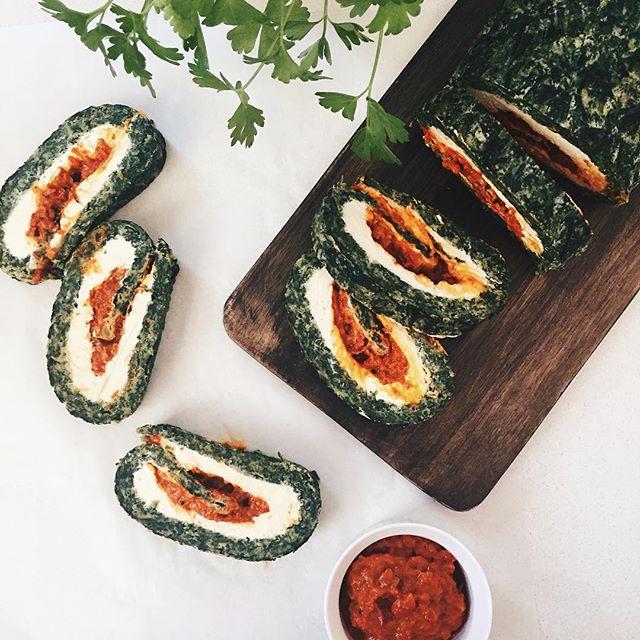 Spinach And Cheese Roulade Recipe | The Feedfeed