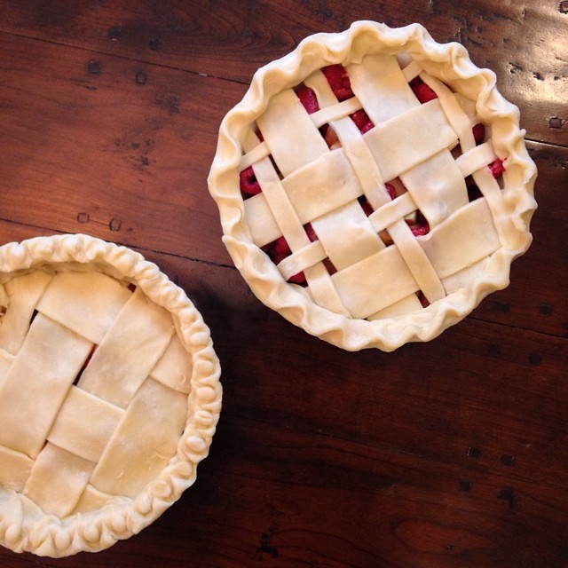 Rhubarb, Raspberry & Pear Pies Recipe | The Feedfeed