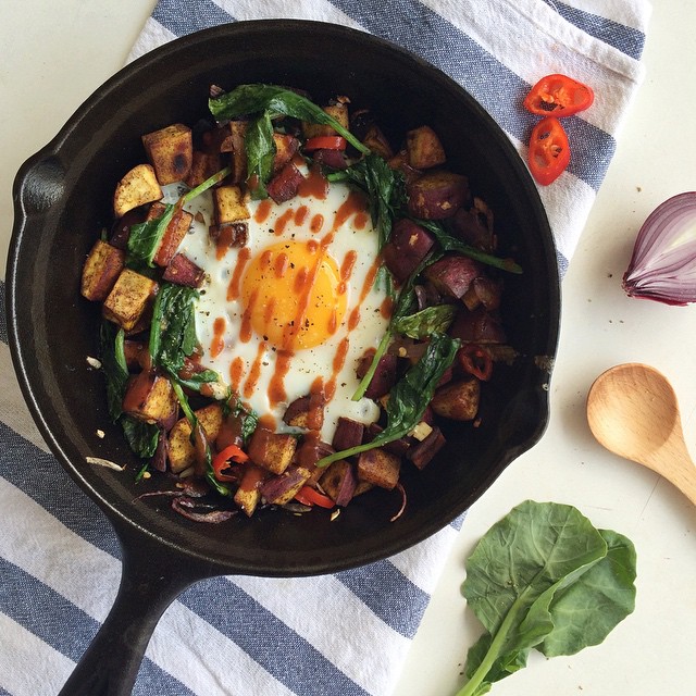 Sweet Potato Hash With Baby Kale Recipe | The Feedfeed