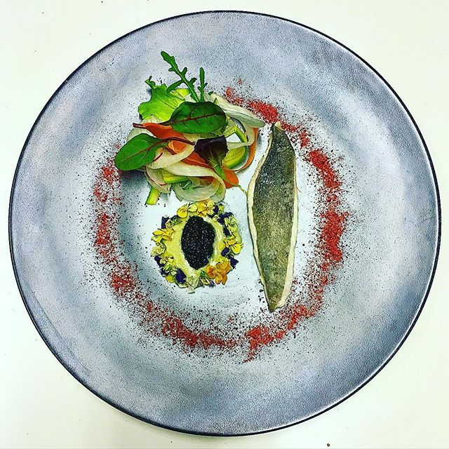 Poached John Dory With Caviar, Beet Powder And Edible Flowers Recipe ...