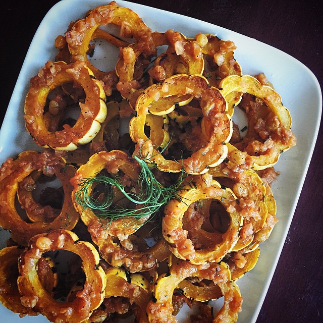 Roasted Delicata Squash With Currant, Fennel And Apple Recipe | The ...