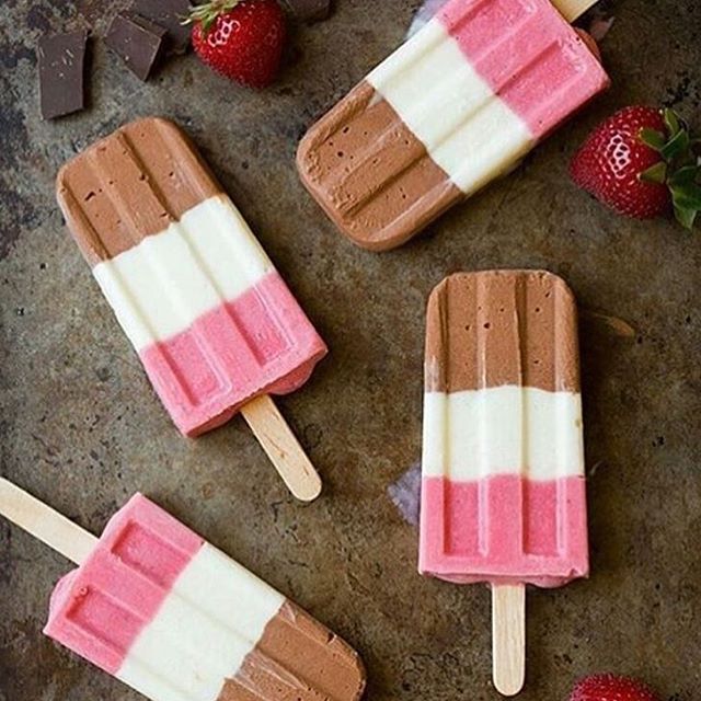 Neapolitan Ice Pops Recipe | The Feedfeed