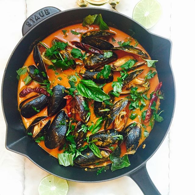 Coconut Red Curry Mussels Recipe | The Feedfeed