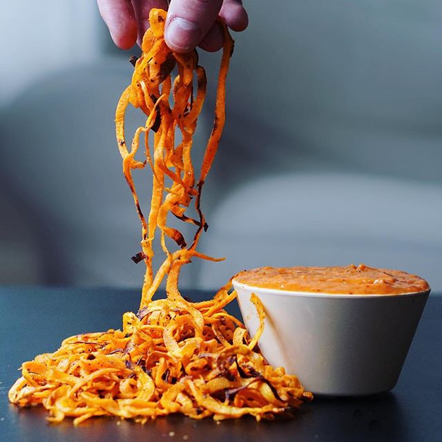 Curly Sweet Potato Fries With Coconut Milk Kimchi Ketchup Recipe | The ...