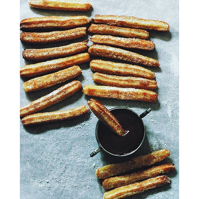 Baked Cinnamon Sugar Churros With Chocolate Dipping Sauce Recipe | The ...