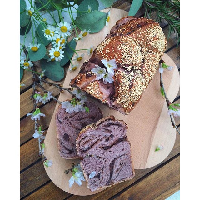 Purple Yam And Red Bean Jam Braid Loaf Recipe | The Feedfeed