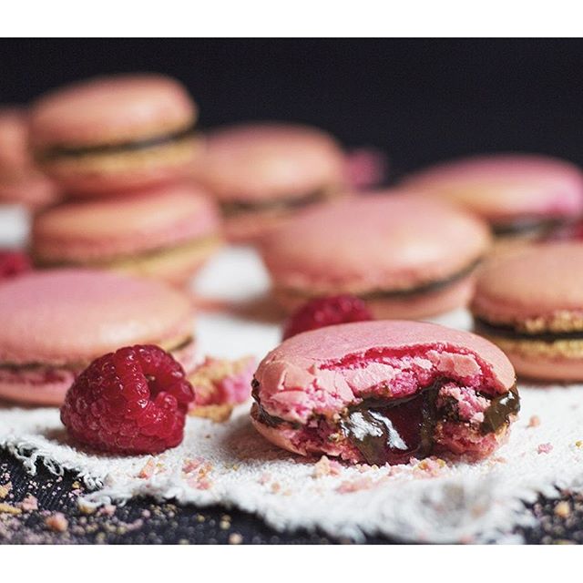 Raspberry And Chocolate Macarons Recipe | The Feedfeed