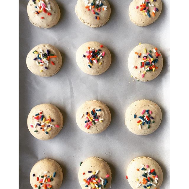 Sprinkle Cake Macarons Recipe | The Feedfeed