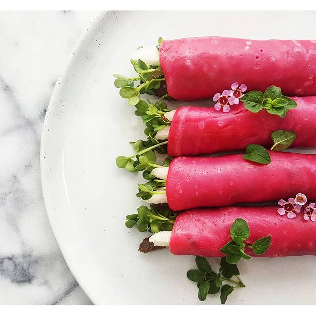 Short Rib Beet Crepe Roll-ups Recipe | The Feedfeed