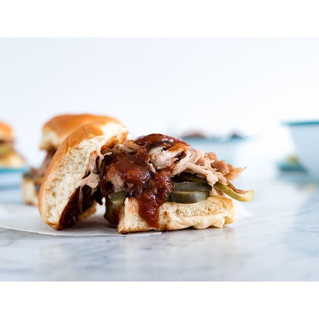 Smoked Kalua Pork Sliders With Guava Spiced Rum Barbeque Sauce Recipe ...