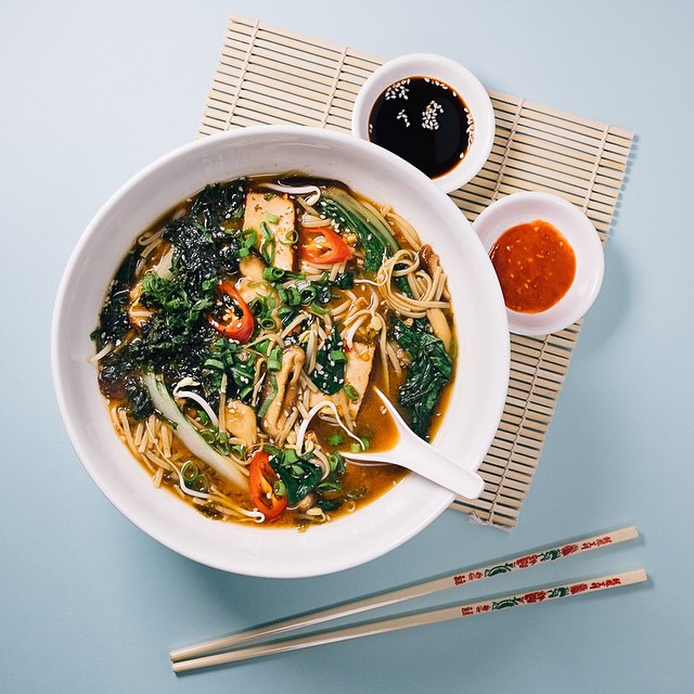Shiitake, Oyster Mushroom, Miso & Greens Noodle Bowl Recipe | The Feedfeed