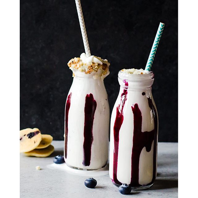 Spiked Blueberry Pancake Milkshake Recipe | The Feedfeed