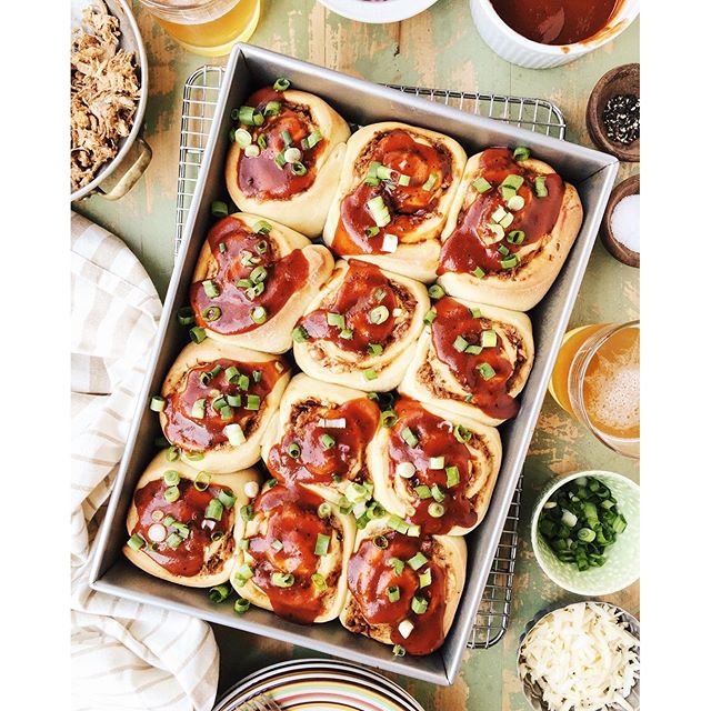 Pulled Pork Bbq Cinnamon Rolls Recipe | The Feedfeed