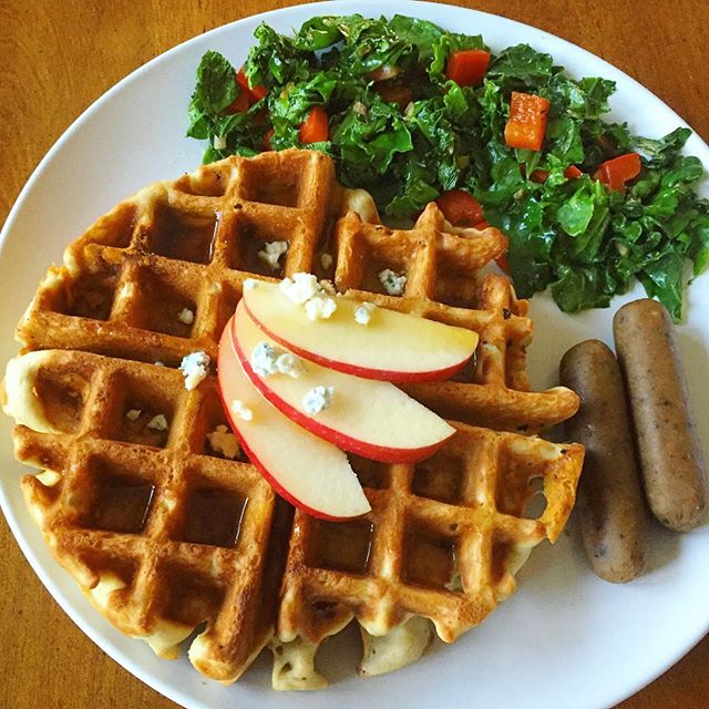 Apple And Blue Cheese Waffle Recipe | The Feedfeed