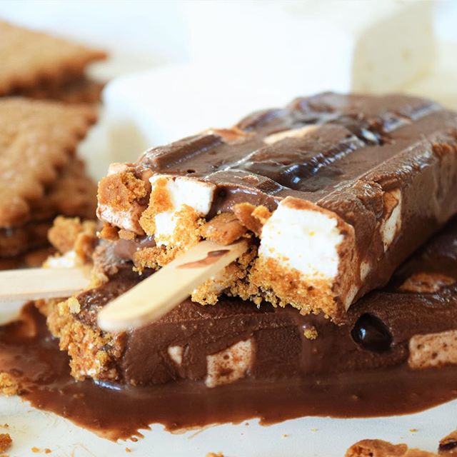 S'mores Fudge Pops Recipe | The Feedfeed