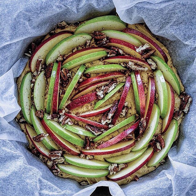 Skillet Green And Red Apple Cake Recipe | The Feedfeed