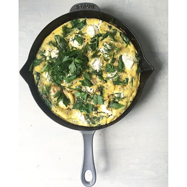 Spring Vegetable And Herb Frittata Recipe | The Feedfeed