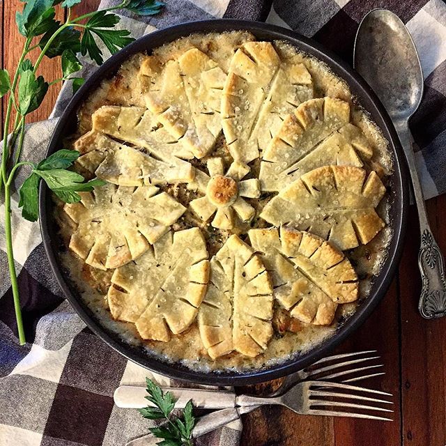 Chicken, Leek And Spring Onion Pot Pie Recipe | The Feedfeed