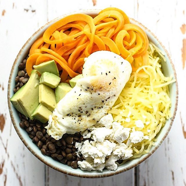 Lentil Spaghetti Squash Breakfast Bowl Recipe | The Feedfeed