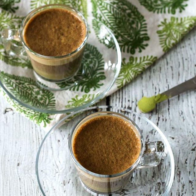 Chocolate And Matcha Layered Latte Recipe | The Feedfeed
