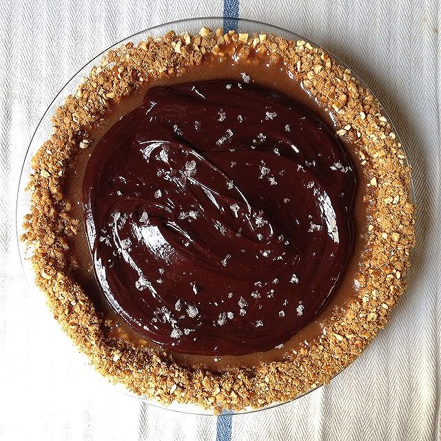 Pretzel, Salted Caramel & Chocolate Pie Recipe | The Feedfeed