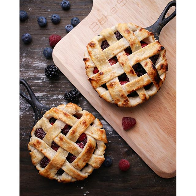 Grilled Skillet Berry Pie Recipe | The Feedfeed