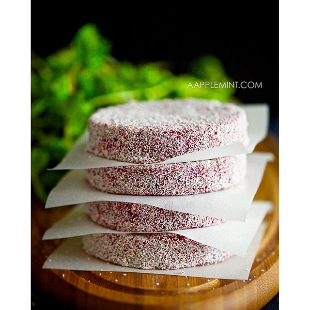 Lotus Root And Beetroot Veggie Burger Recipe | The Feedfeed