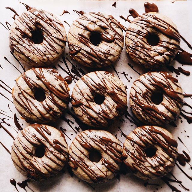 Spelt Donuts With Chocolate Drizzle Recipe | The Feedfeed