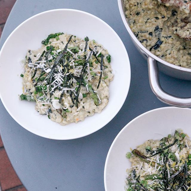 Barley Risotto With Asparagus And Toasted Nori Recipe | The Feedfeed