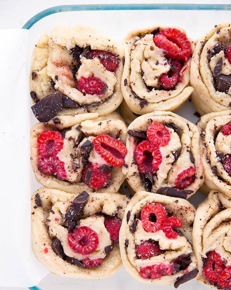 Dark Chocolate And Raspberry Breakfast Buns Recipe | The Feedfeed
