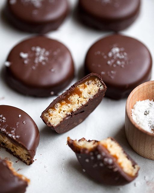 Chocolate Puffed Rice Caramel Bites Recipe | The Feedfeed