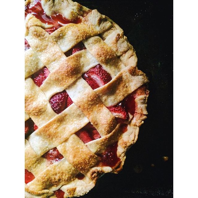 Classic Strawberry Lattice Pie Recipe | The Feedfeed