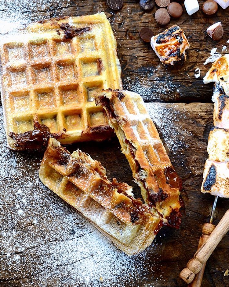 Puff Pastry S’mores Waffles Recipe | The Feedfeed