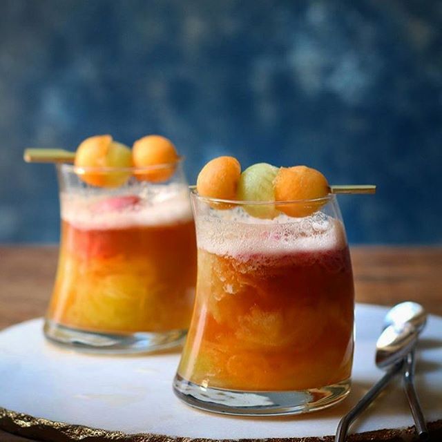 Melon Blueberry Sorbet Float Recipe | The Feedfeed