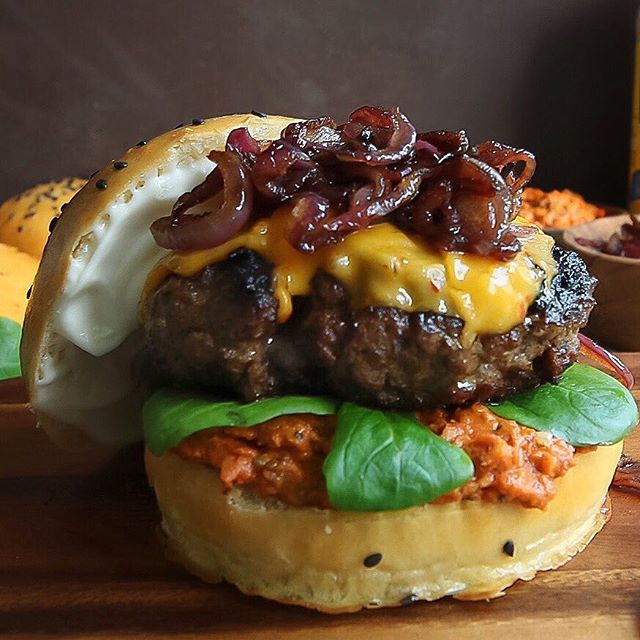 Cheeseburger With Sun-dried Tomato Pesto Recipe | The Feedfeed